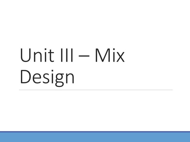 mix design m30 | PDF