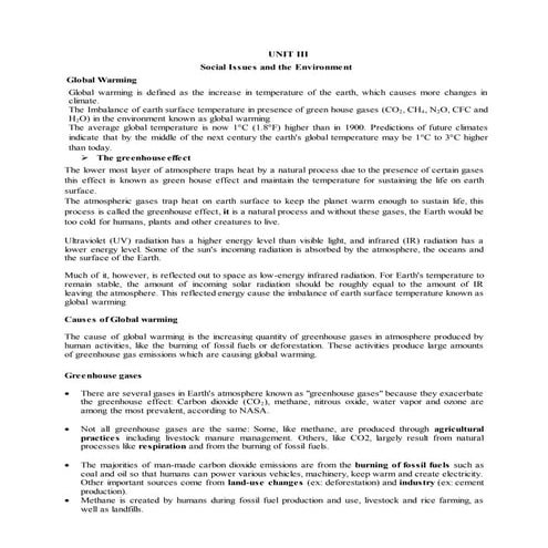 Unit iii notes social issues 1 | DOC