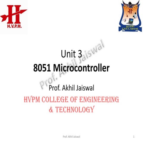 UNIT III PDF FORMAT 8051 Micrcontroller Akhil.pptx