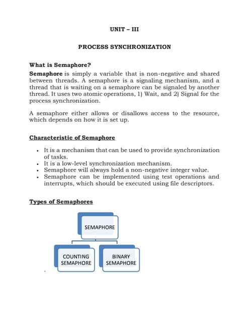 Unit Iii Process Synchronizationdocx 3964