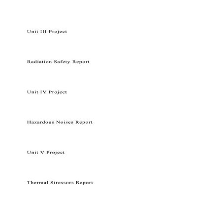 Unit III ProjectRadiation Safety ReportUni.docx