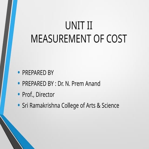 UNIT II MEANING AND MEASUREMENT OF COST.pptx