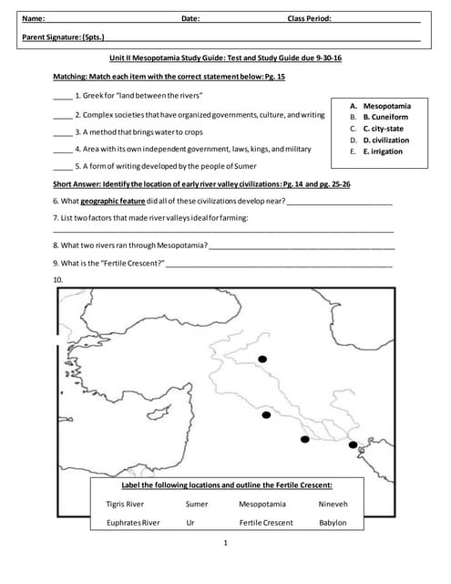 Mesopotamia test | DOCX