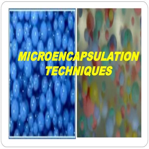 Microencapsulation Technologies IN NDDS. | PDF