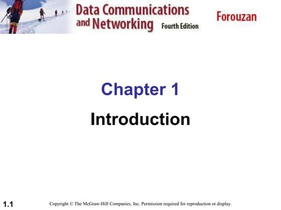 Chapter 1 Introduction (Data Communication by Forouzan) | PPT | Computer Networking | Computing