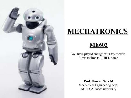 Mechatronics | PPT | Robotics | Technology & Computing