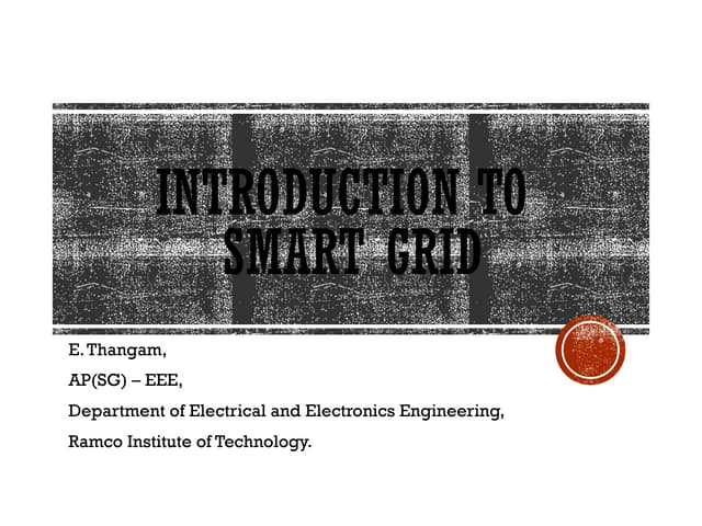 SMART GRID TECHNOLOGY | PPTX