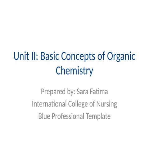 Introduction of organic chemistry | PPT