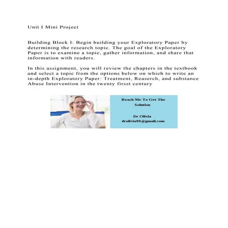 Unit I Mini ProjectBuilding Block I Begin building your Explo.docx