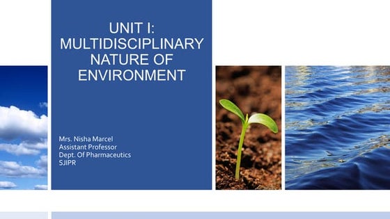 Multidisciplinary nature of environmetal studies | PPT