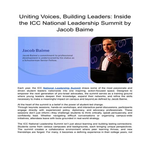 Uniting Voices, Building Leaders_ Inside the ICC National Leadership ...