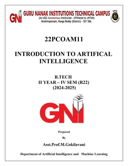 AI3391 ARTIFICIAL INTELLIGENCE Unit I notes.pdf