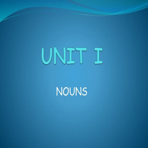 Unit 1 Nouns | PPTX