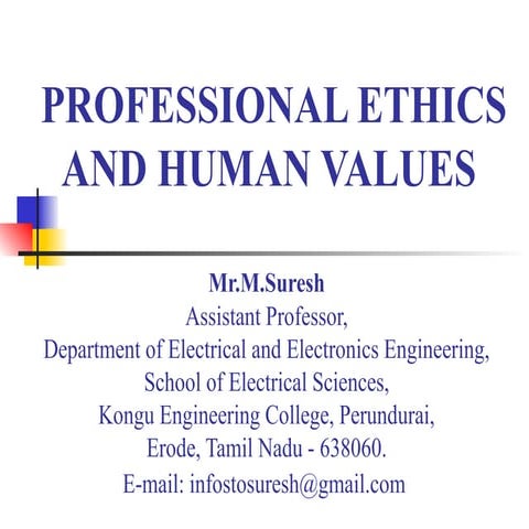 UNIT_I Human values and ethics for professionals | PPT