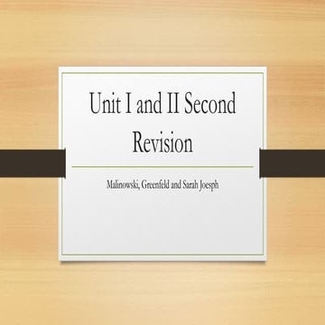 Unit I Second Revision.pptx UNIT ONE AND TWO | PPT