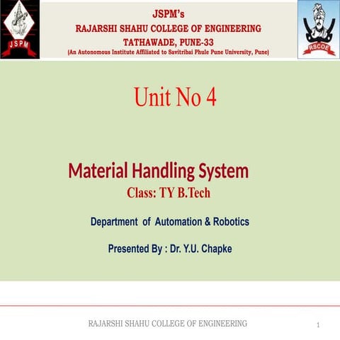 Material Handling System in Automation ation | PPTX