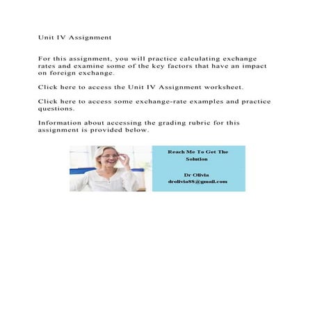 Unit IV AssignmentFor this assignment, you will practice calcu.docx ...