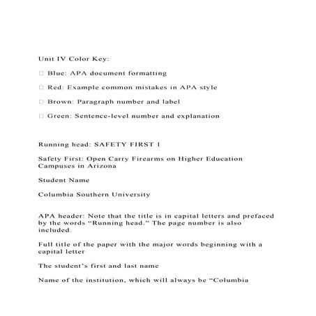 Unit IV Color Key Blue APA document formatting .docx