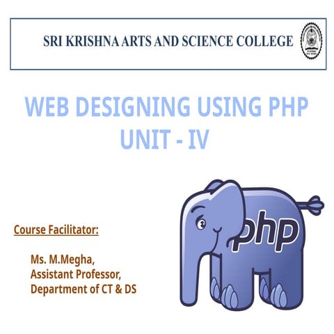 UNIT IV_LEC 2.pptx php in the functions | PPTX