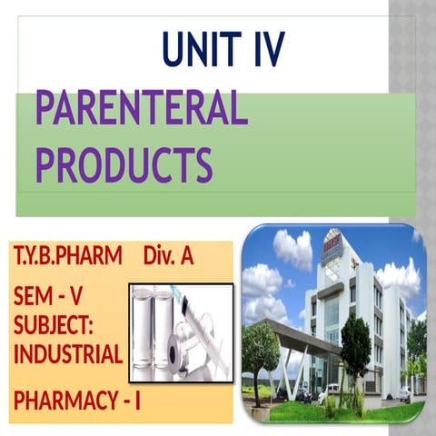 Large and small volume parenterals preparations | PPTX