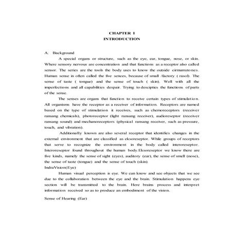 Unit iv (sense organs) | DOCX