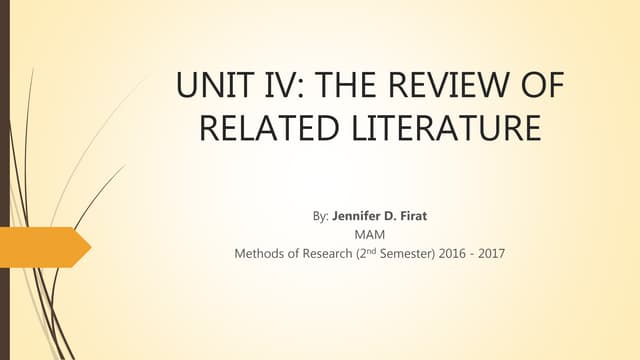 Chapter 2:review of related literature and studies | PPTX