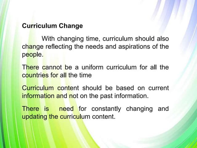 Importance of Curriculum Development | PPTX
