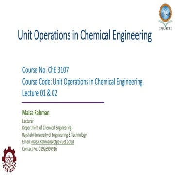 unit operation solid handling lecture one & two | PDF