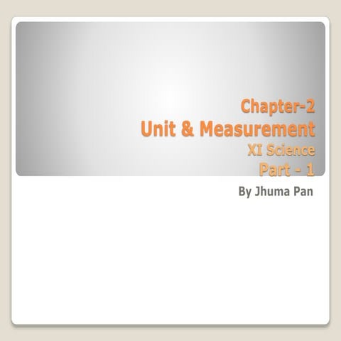 Quantities and unit | PPT