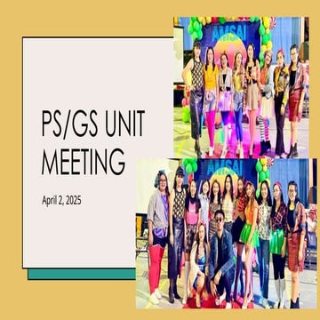 UNIT MEETING - APRIL MONTH PRESENTATION 4 | PPTX
