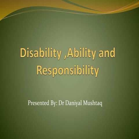 disability ability and response | PPT