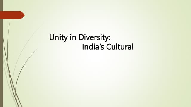 Unity in Diversity | PPTX