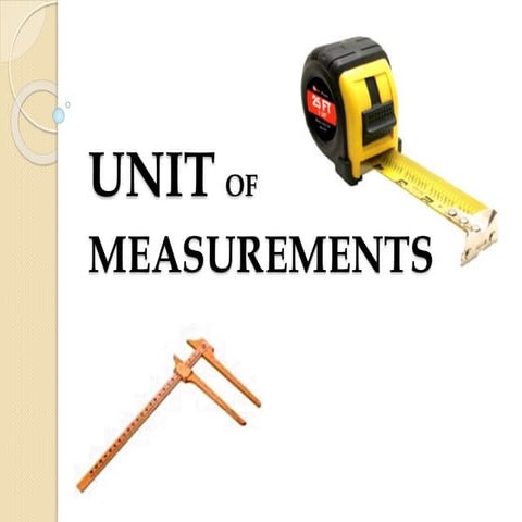 Unit of measurements | PPTX