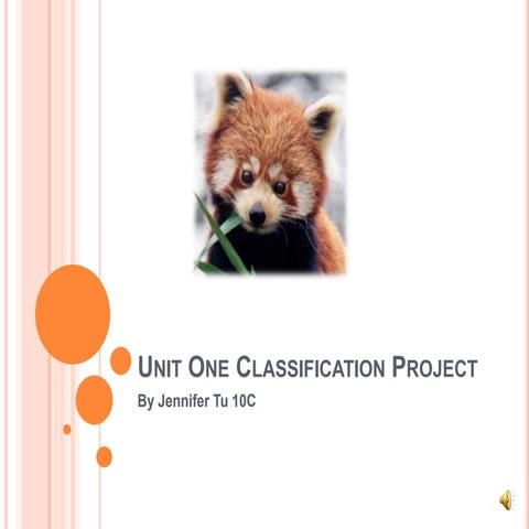 Unit One Classification Project Simplified 3 Minute Version Ppt
