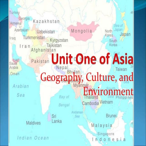 Unit One Of Asia Reg. | PPT | Geography | Science
