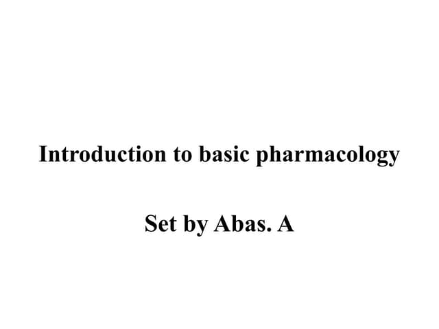 Common term in pharmacology | PPTX