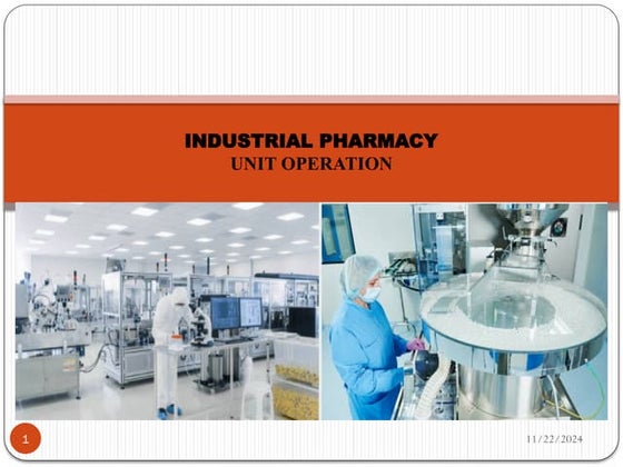 Milling Pharmaceutical Industry | PPT