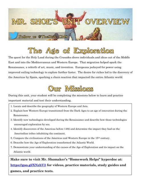 English Colonization Unit Overview | PDF