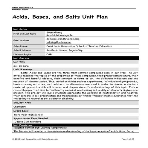Unit plan | DOCX