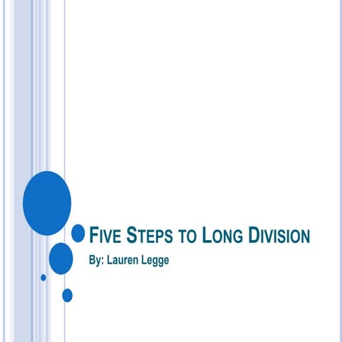 Unit Plan: 5 Steps to Long Division | PPTX