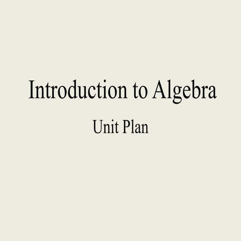 Unit Plan PowerPoint | PPT