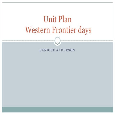 Final Unit plan | PPTX