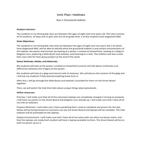 Unit plan assure 3 | DOCX