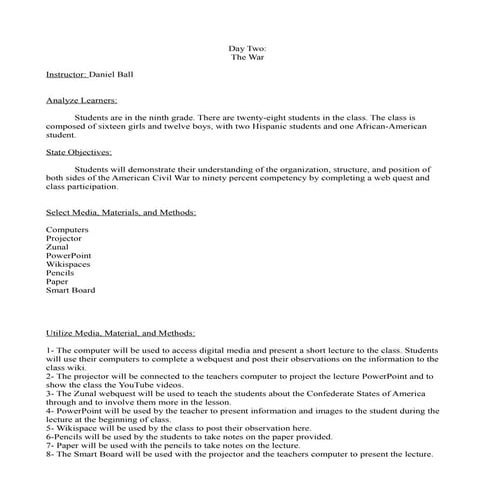 Unit plan day two assure | PDF