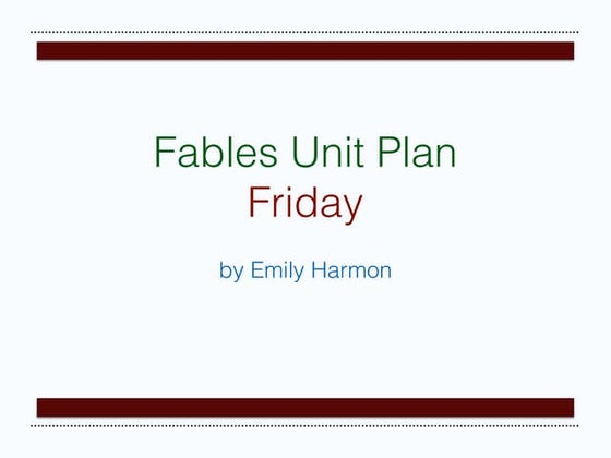 Unit Plan Thursday | PPT
