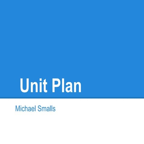 Unit plan powerpoint | PDF