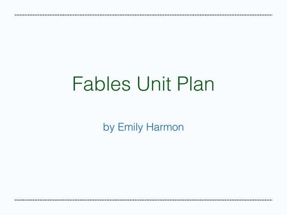 Unit Plan Thursday | PPT