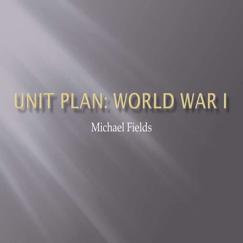 Unit plan powerpoint | PPTX