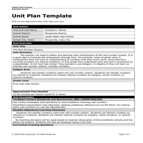 Unit plan template | PDF