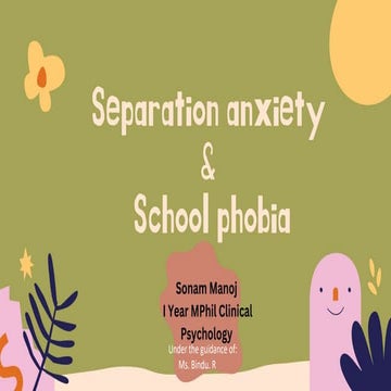 separation anxiety and school phobia.ppsx
